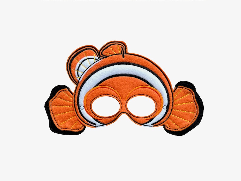 TS Clownfish Mask Appliqué Embroidery File for 6x10, 11x7, 13x7 Hoops ...