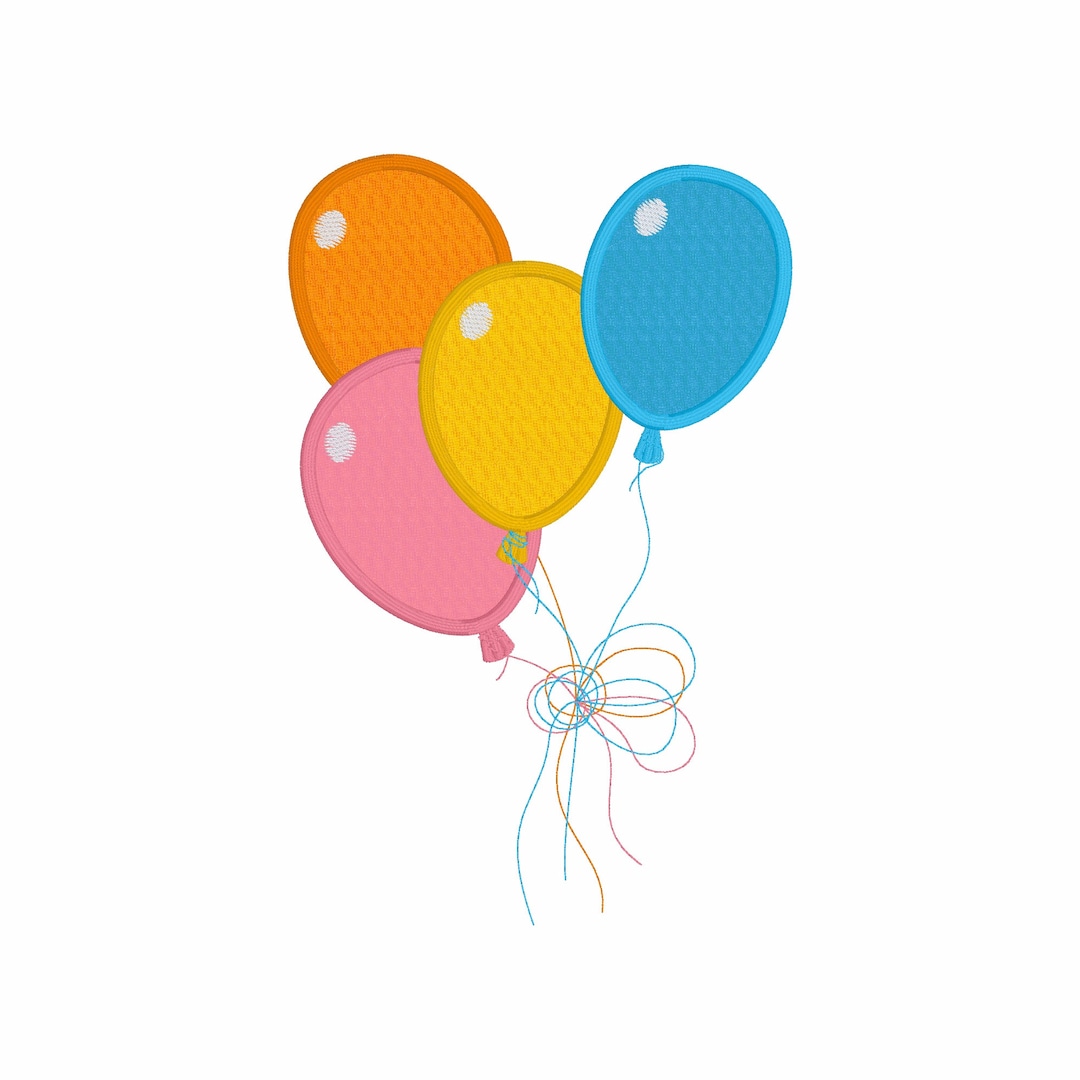 Balloons Appliqué Machine Embroidery Design Digital Download - Etsy