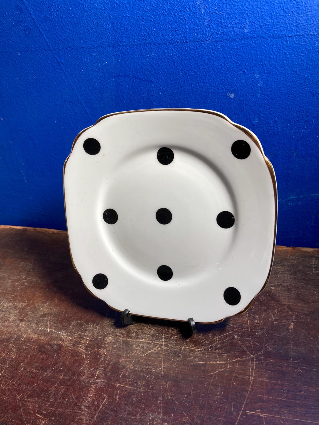 Lubern Pottery 22KT Polka Dot Pattern Side Plate - Etsy
