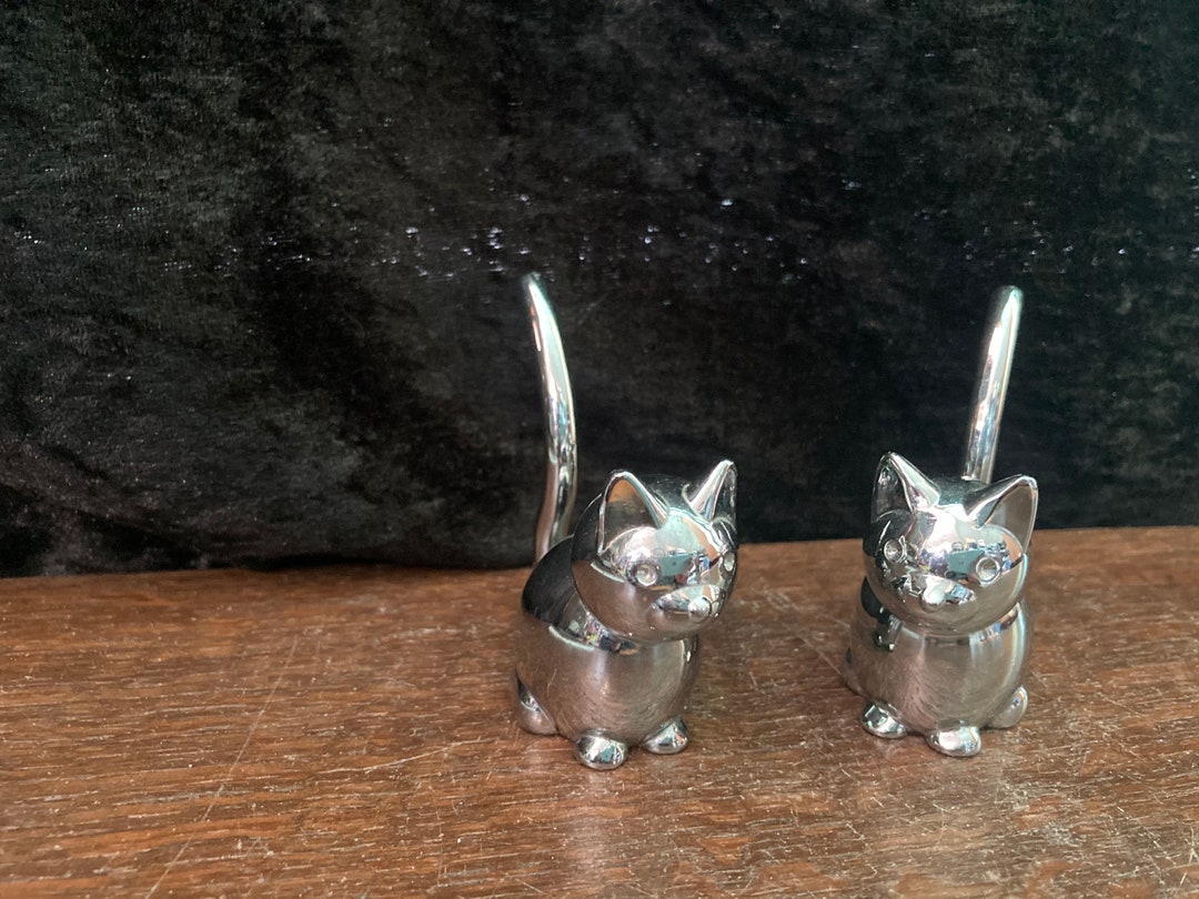 Umbra Silver Plate Cat Ring Holders - Etsy