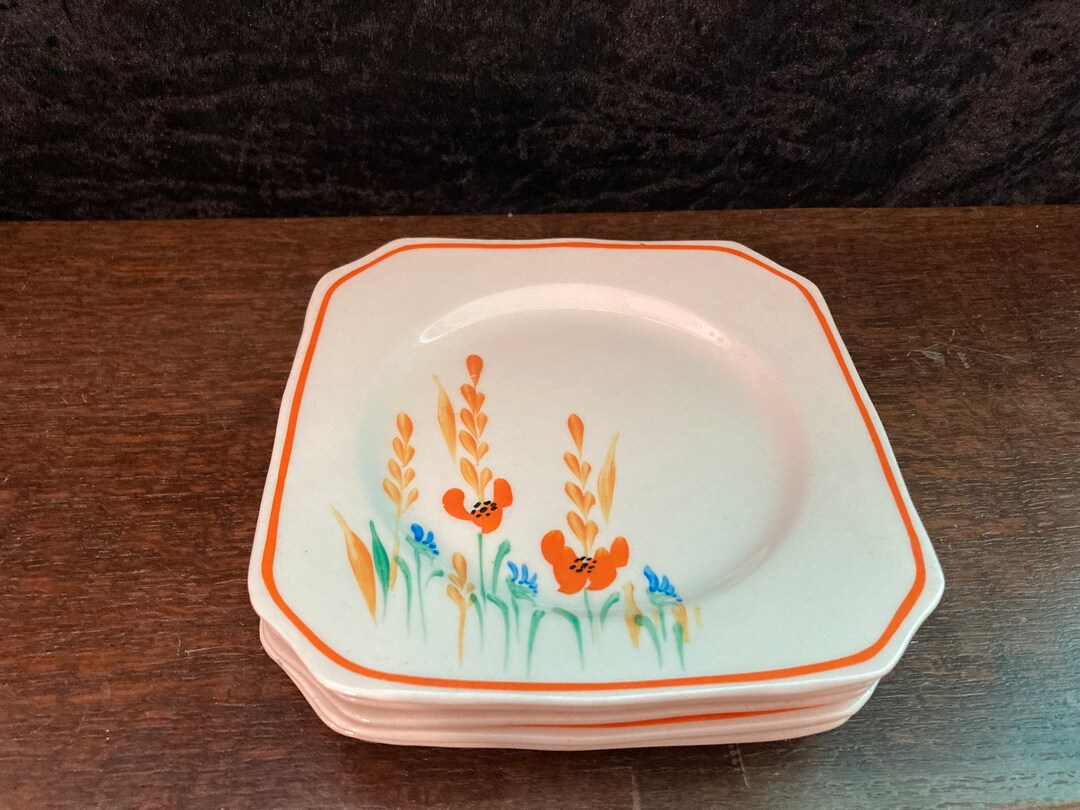 Set of Six Myott & Son Art Deco Side Plates - Etsy