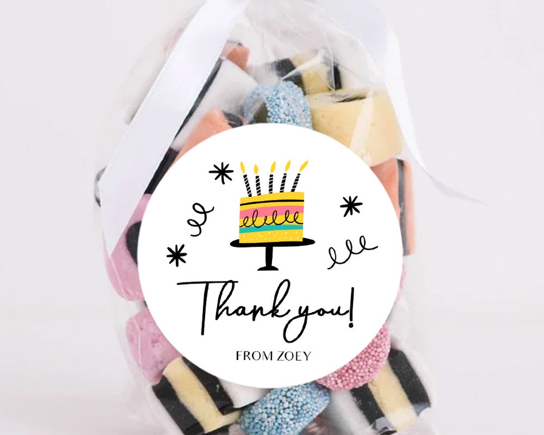Birthday Stickers Name Stickers Cake Stickers Personalised Birthday ...