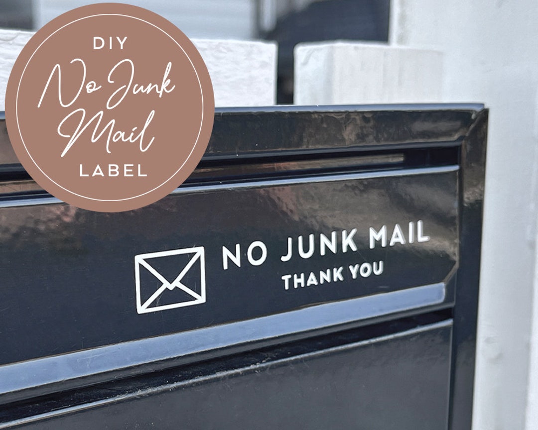 Letterbox Stickers No Junk Mail Decal Mail Box Sticker No Junk Mail ...