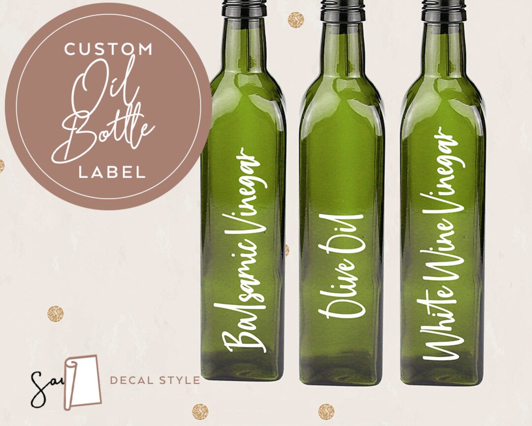 Oil and Vinegar Bottle Stickers Labels Label for Vinegar Bottles ...