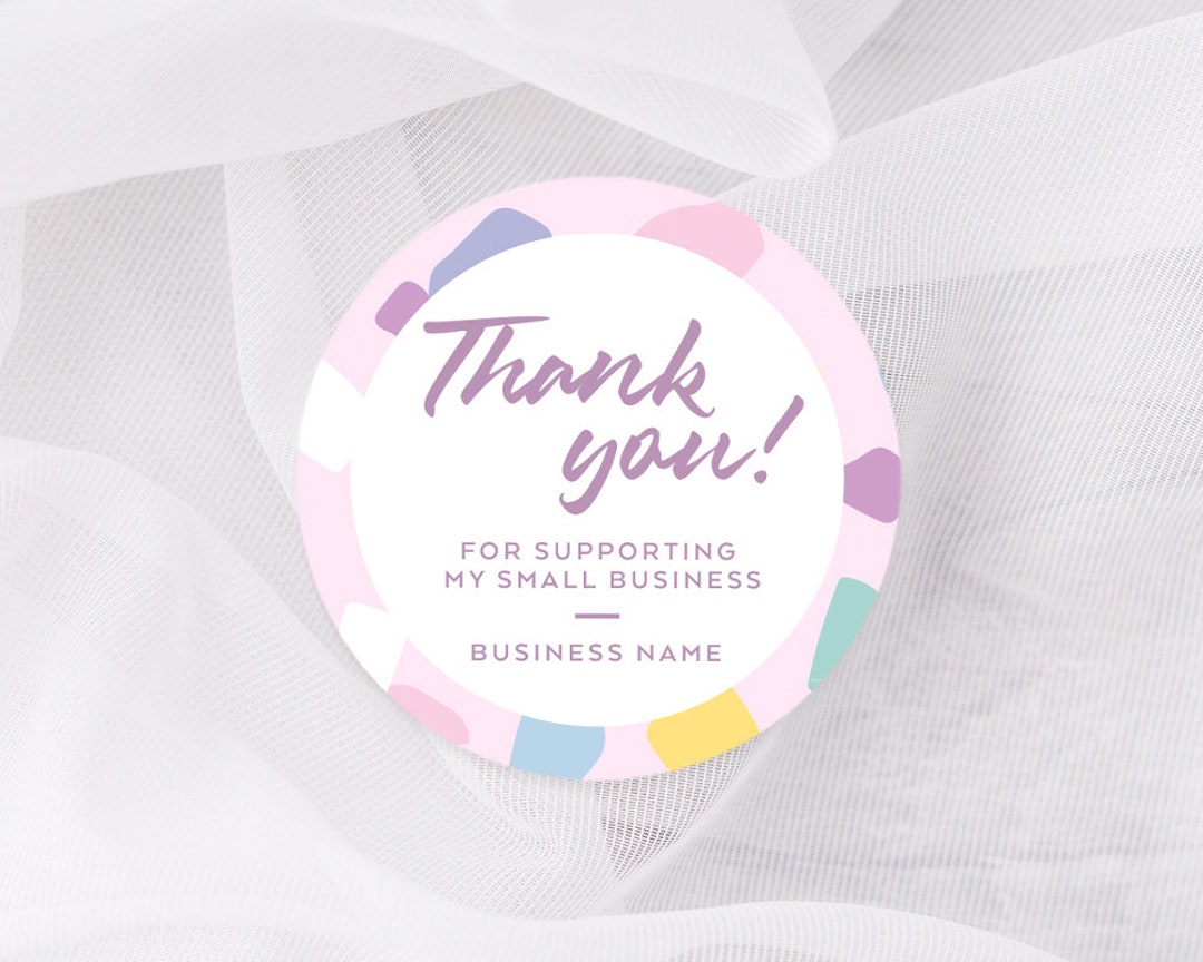 Custom Packaging Sticker Thank You Stickers Colourful Business - Etsy