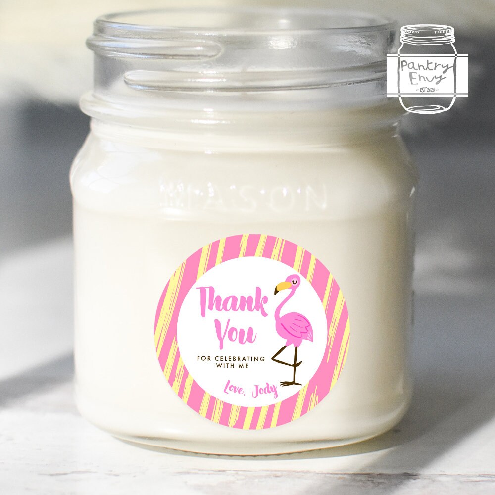 Flamingo Birthday Stickers Name Stickers Pink Flamingo Stickers ...