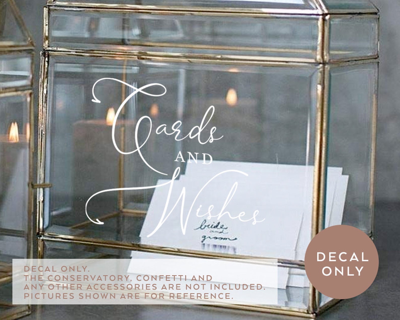 Custom Wedding Wishing Well Card and Wishes Well Decal Label - Etsy