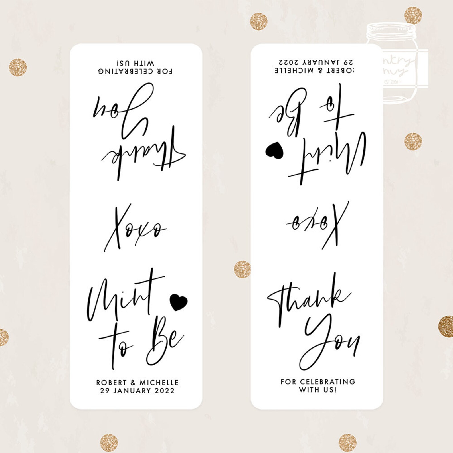 Tic Tac Stickers Mint to Be Wedding Mint to Be Thank You Stickers ...