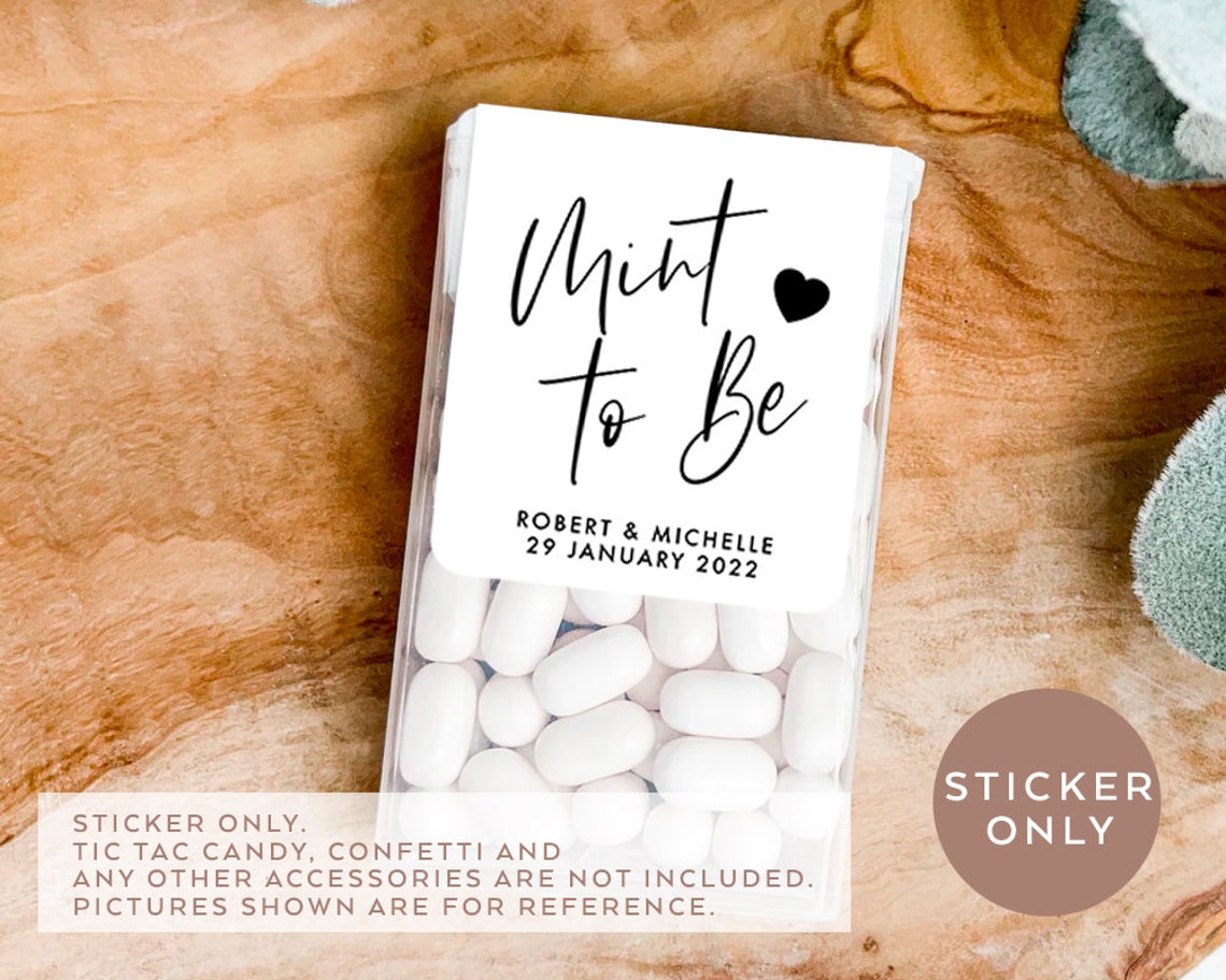 Tic Tac Stickers Mint to Be Wedding Mint to Be Thank You Stickers ...