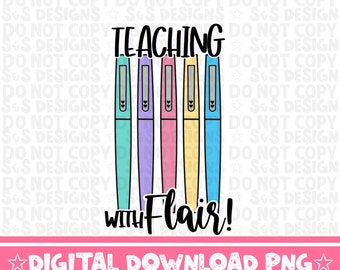 Teacher Flair Pens Png - Etsy