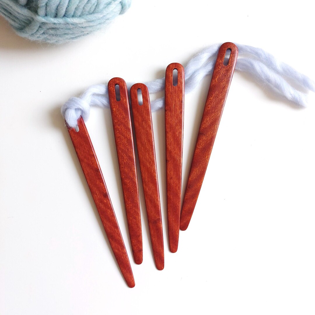 Bloodwood Weaving Needle Flat Wooden Needle Bloodwood Tapestry Needle ...