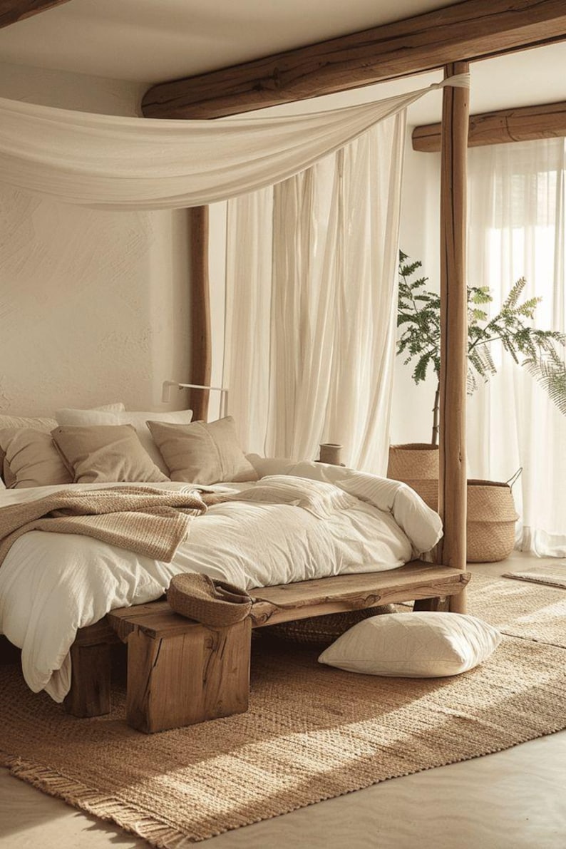Custom Cotton Bed Canopy Shawl for All Bed Sizes, Canopy Panels for Bed ...