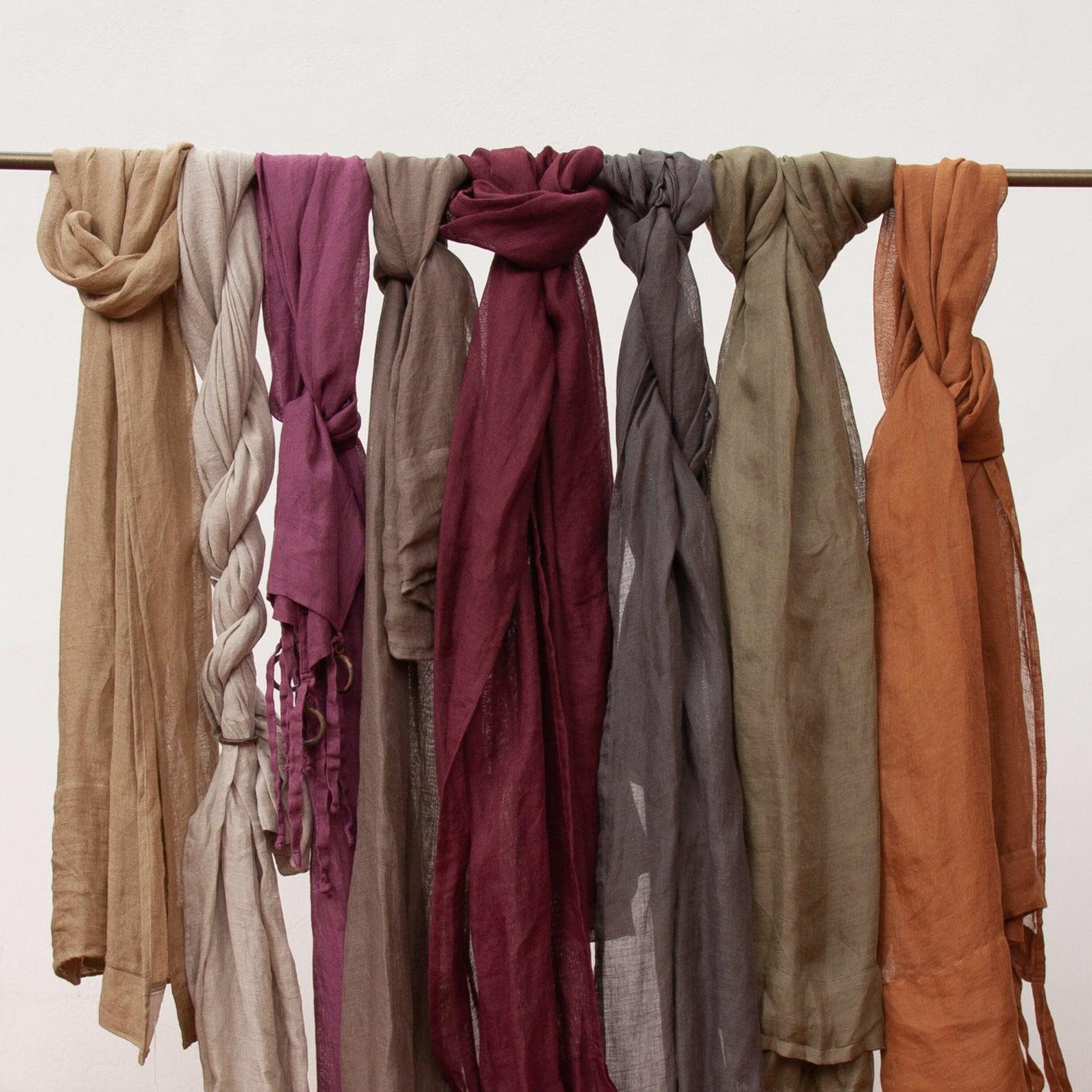 Extra Wide Natural Linen Sheer Curtain, Tie Top Linen Curtain One Panel ...