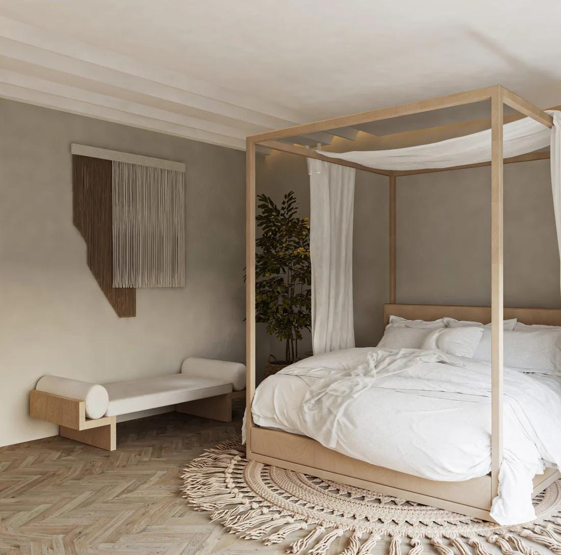 Custom Cotton Bed Canopy Shawl for All Bed Sizes, Canopy Panels for Bed ...