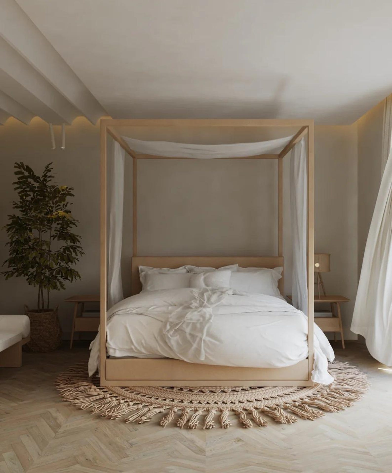 Custom Cotton Bed Canopy Shawl for All Bed Sizes, Canopy Panels for Bed ...