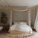Custom Cotton Bed Canopy Shawl for All Bed Sizes, Canopy Panels for Bed ...