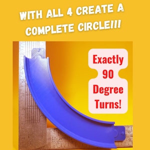 90 Degree Curved Track Pieces 4 Pack or Singles - Etsy