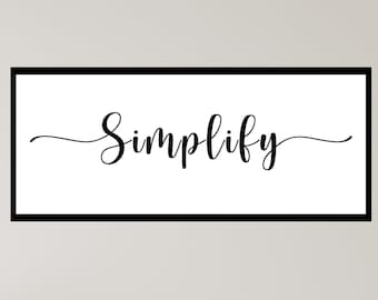Simplify Wall Art - Etsy