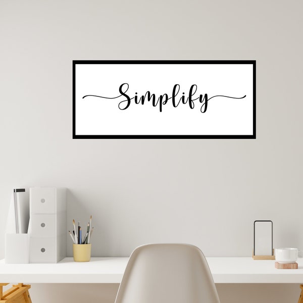Simplify Sign - Etsy