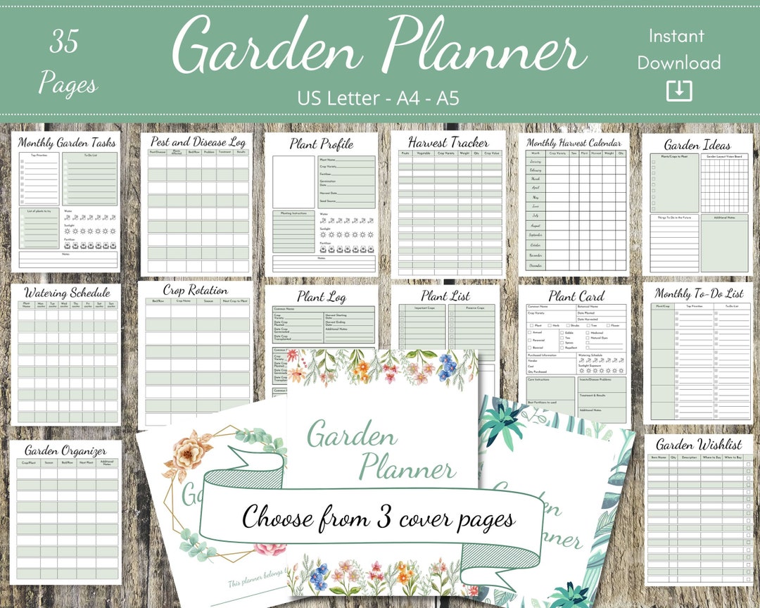 Garden Planner Printable Bundle for Vegetable and Flower - Etsy