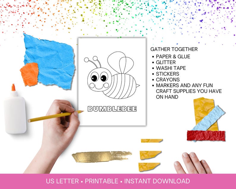 Torn Paper Craft Printable, Easter Craft for Daycare, Preschool, Sunday ...