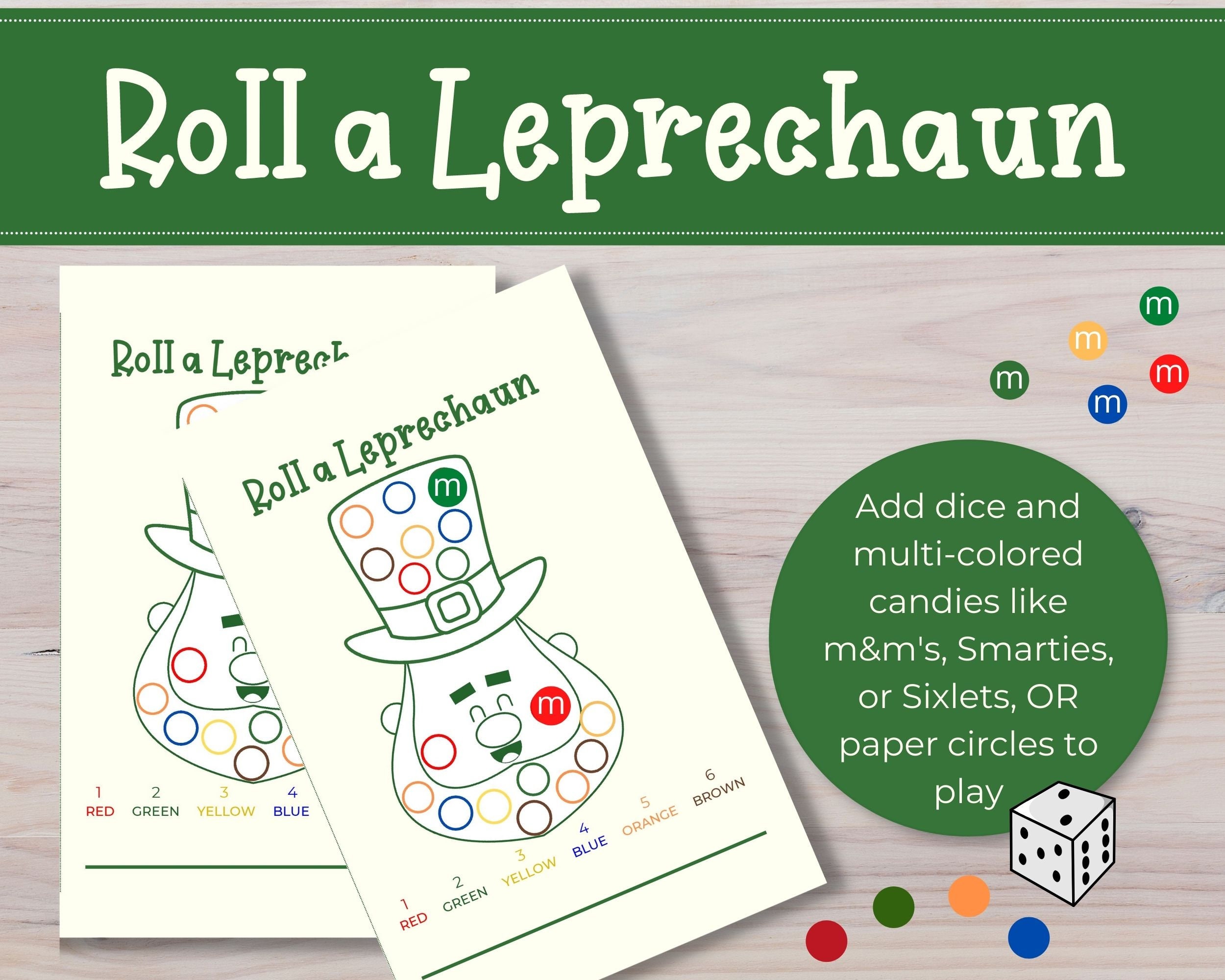 Roll a Leprechaun Printable Game St. Patrick's Day Activities ...