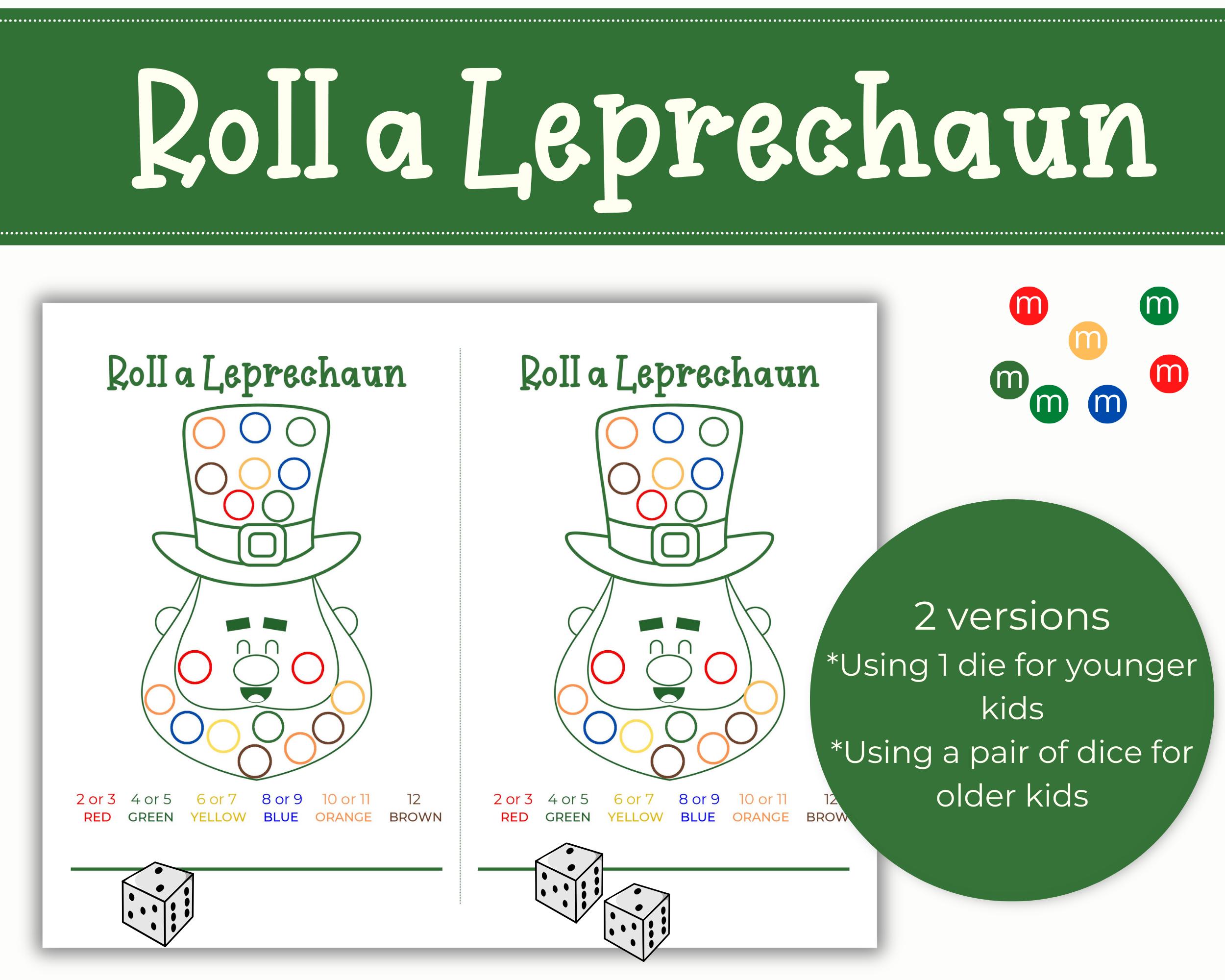 Roll a Leprechaun Game, St. Patrick's Day Classroom Activity (PDF) - Etsy