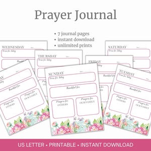 Daily Prayer Journal, Printable Daily Devotional Routine, Mindful ...