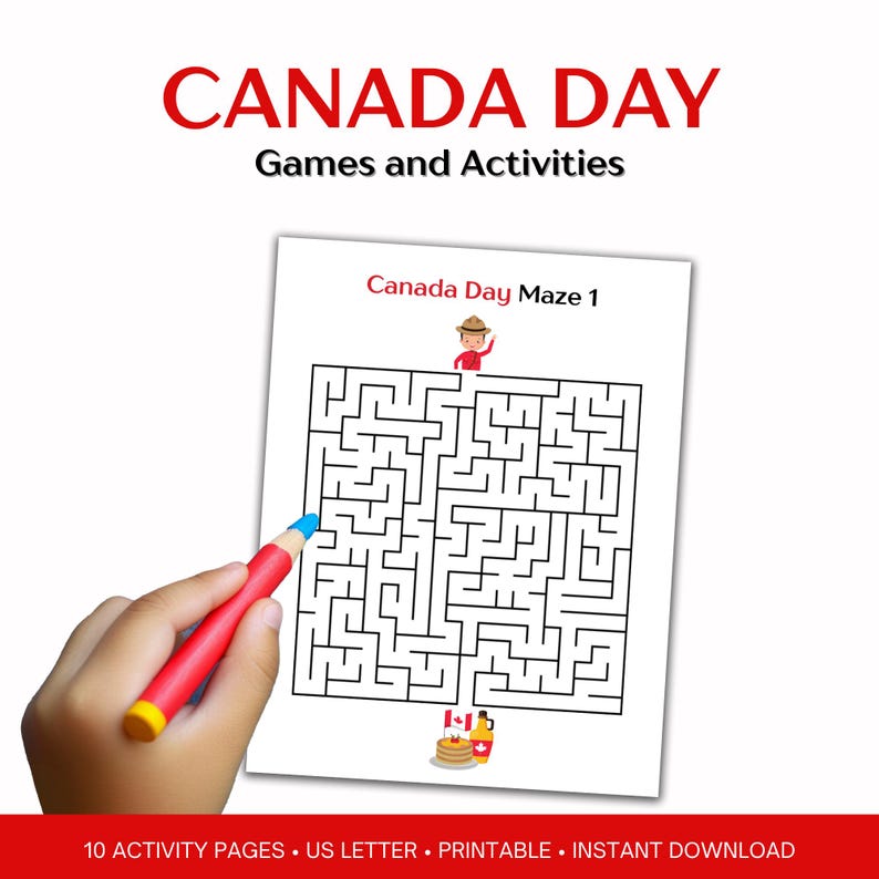 Canada Day Activity Pack, Games for Kids 7-11 (printable PDF) - Etsy
