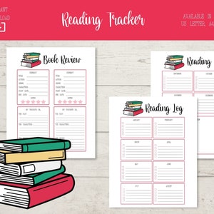 Reading Log and Book Review Printables, Summer Reading Tracker, Reading ...