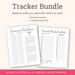Printable Tracker Bundle, Finance, Fitness, Self-care (PDF) - Etsy
