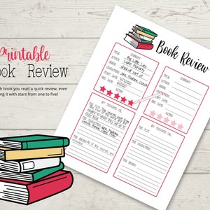 Reading Log and Book Review Printables, Summer Reading Tracker, Reading ...