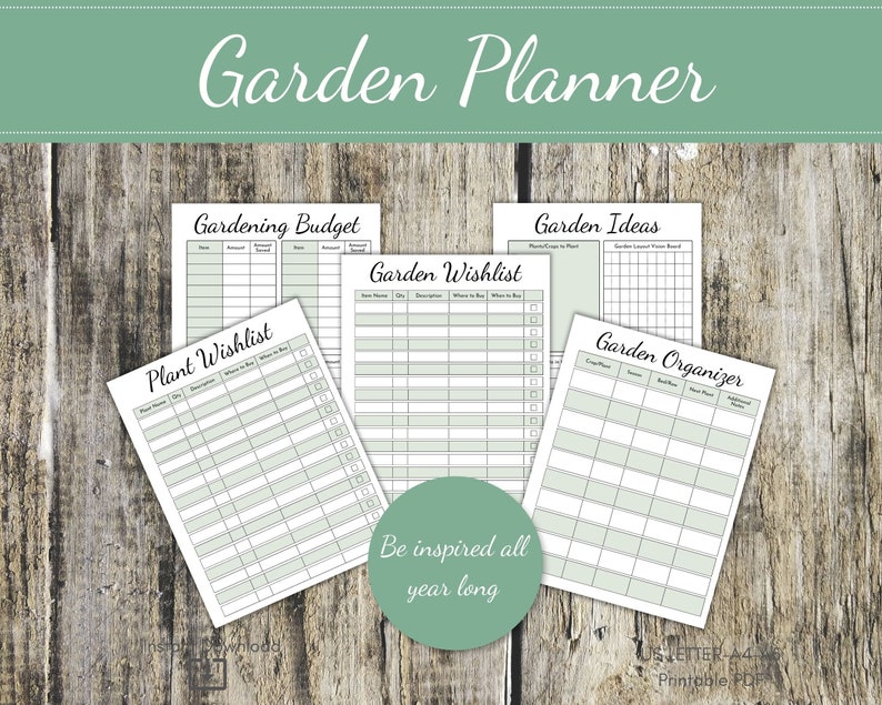 Garden Planner Printable Bundle for Vegetable and Flower - Etsy