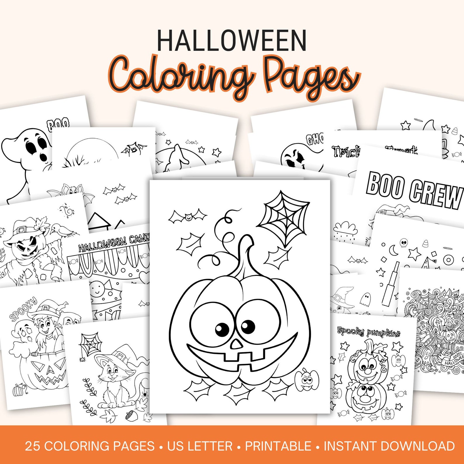 Halloween Printable Coloring Pages, Halloween Coloring Sheets ...