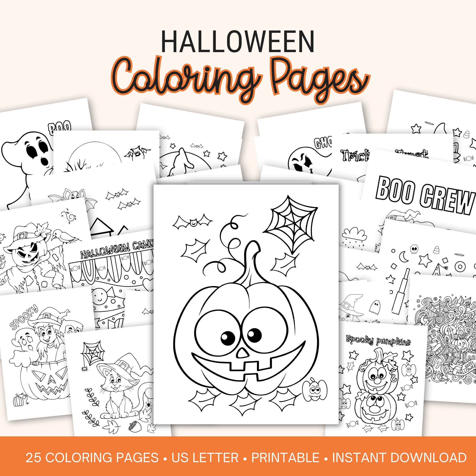 Halloween Printable Coloring Pages, Halloween Coloring Sheets ...