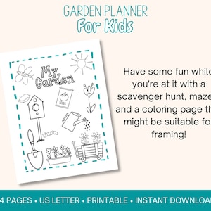 Gardening With Kids Printable Garden Planner - Etsy