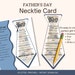Father's Day Printable Card, Necktie Letter Template From Kids, Craft ...