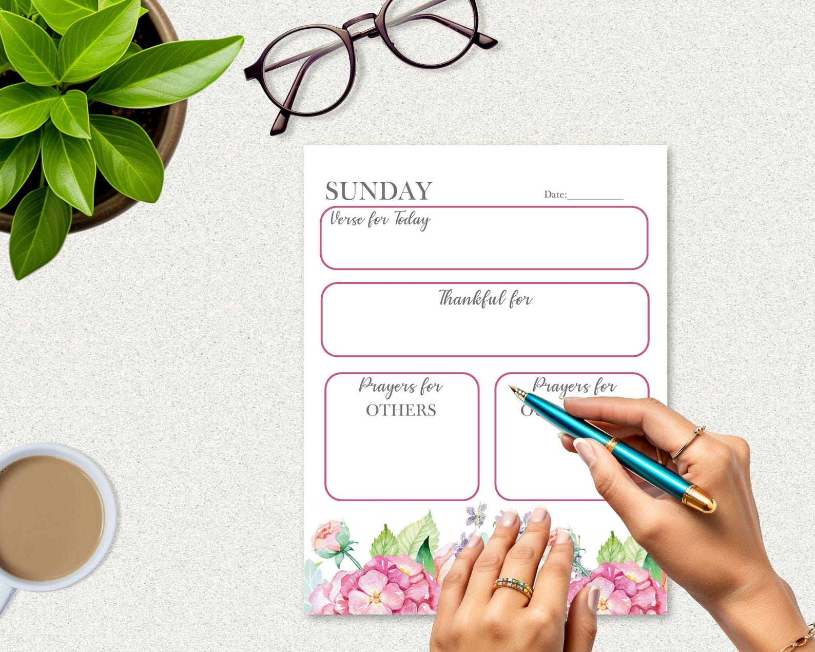 Daily Prayer Journal, Printable Daily Devotional Routine, Mindful ...