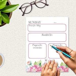 Daily Prayer Journal, Printable Daily Devotional Routine, Mindful ...