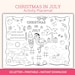 Christmas in July Printable Activity Sheet for Kids, Coloring Sheet ...