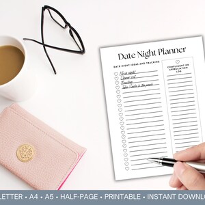 Date Night Planner for Busy Couples Printable, Couples Connection ...