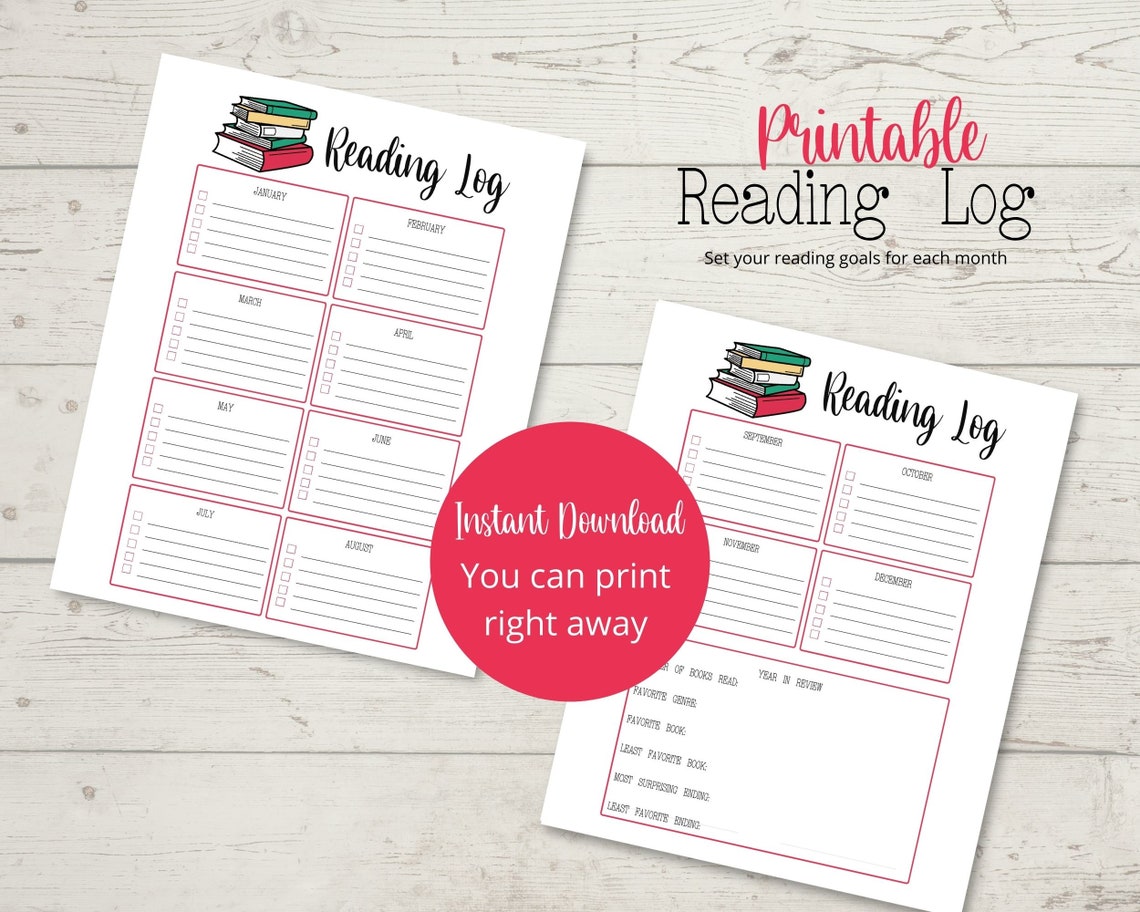 Reading Log and Book Review Printables, Summer Reading Tracker, Reading ...