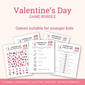 Valentine's Day Printable Games for Kids and Adults, Classroom ...