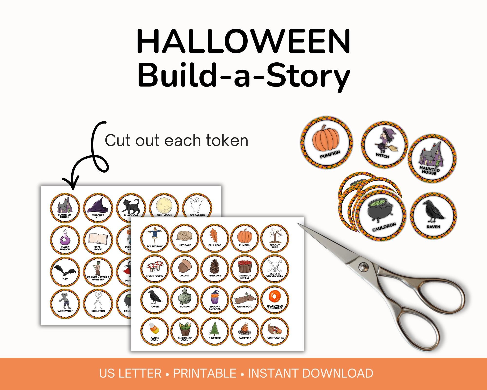 Build-a-story: Halloween Edition, Printable Kids Storytelling Activity ...