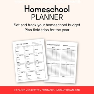 Homeschool Planner Printable, Curriculum Organizer, Planning Sheets ...