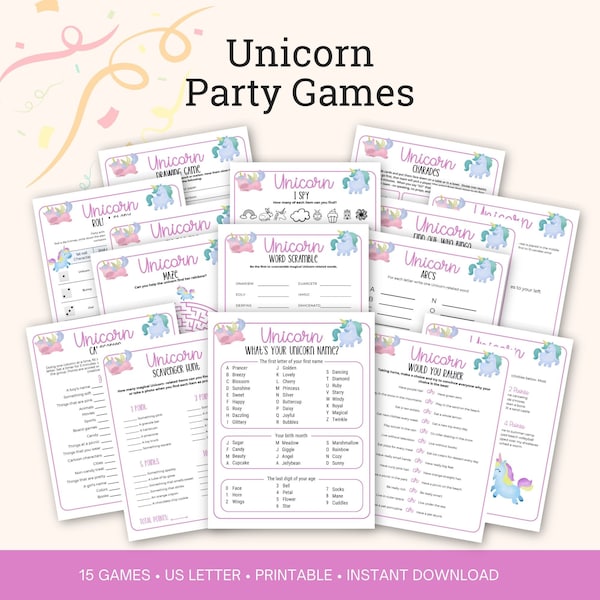 Unicorn Game - Etsy