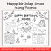 Happy Birthday Jesus Activity Sheet Printable, Jesus Printable Craft ...