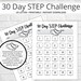 30 Day Step Challenge Printable, Fitness Challenge Printable, Walking ...