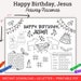 Happy Birthday Jesus Activity Sheet Printable, Jesus Printable Craft ...