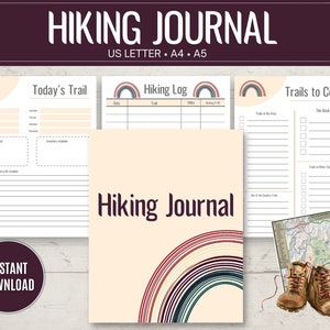 Hiking, Backpacking Printable Journal - Etsy